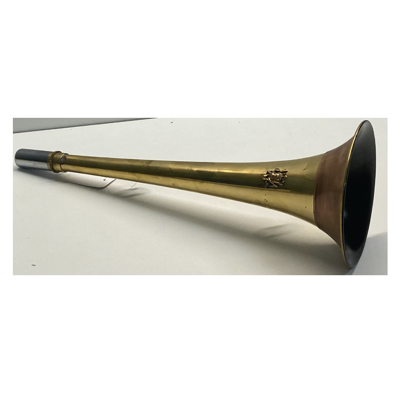 Corne d'appel ronde droite - Pibole de chasse en laiton poli - 40 cm ...