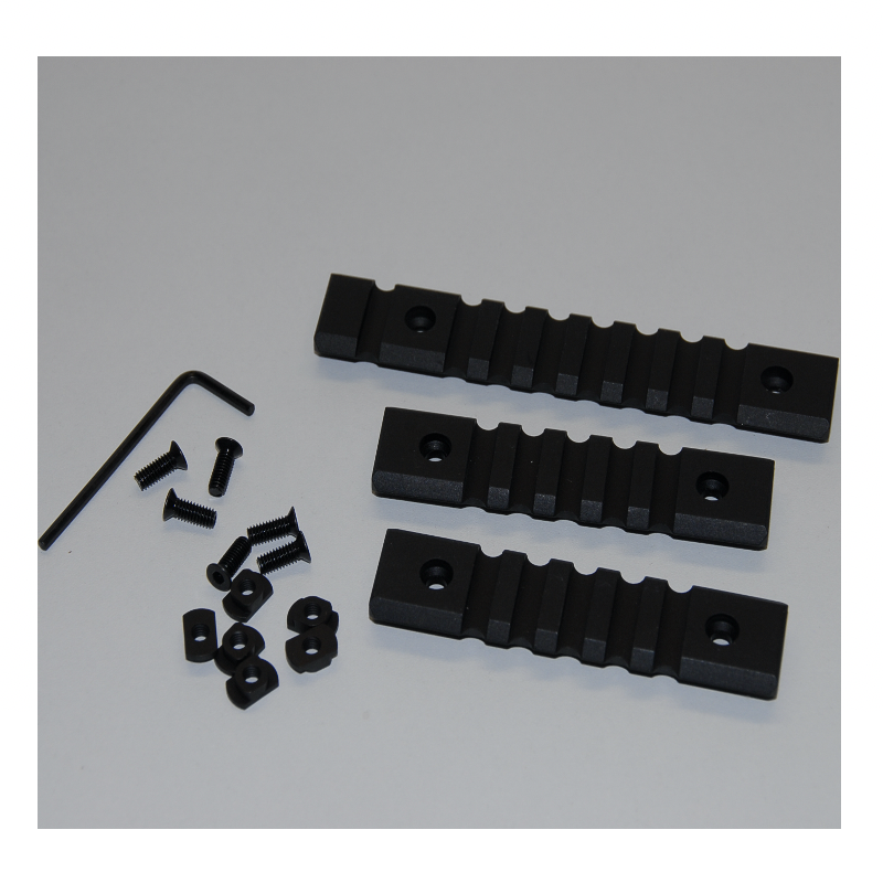 LOT DE 3 RAILS PICATINNY M-LOCK - ALPHA ÉLITE